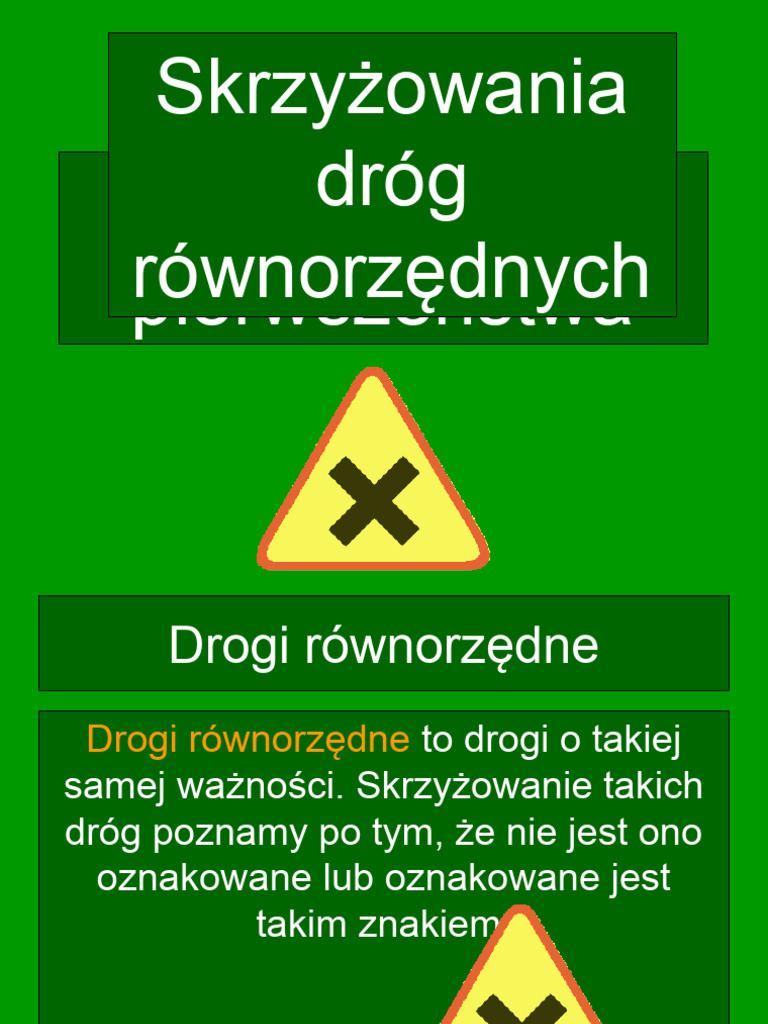 Skrzyzowania Drog Rownorzednych | PDF