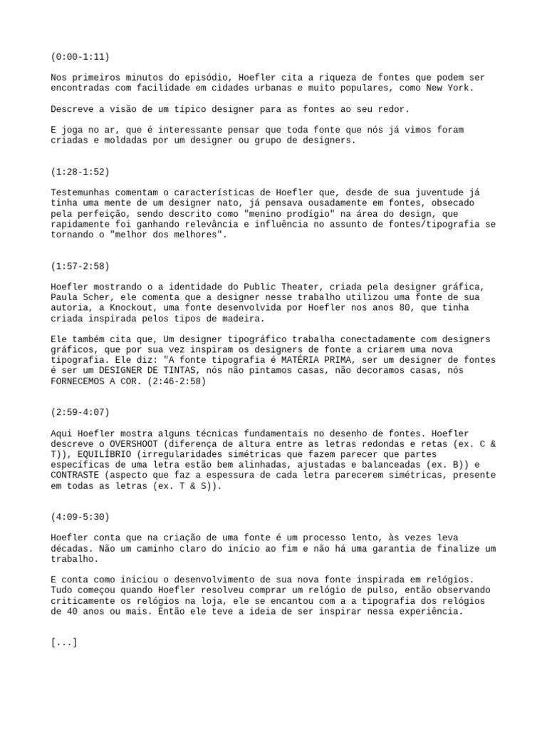 Análise do Episódio - Jonathan Hoefler (Designer Tipográfico ...