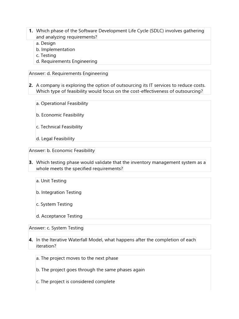 Set A | Download Free PDF | Software Development Process | Computer Engineering