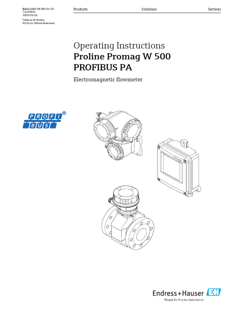 IO-Proline Promag W500 - BA01406DEN - 0420 | PDF | Instrumentation | Safety