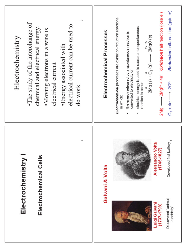 Lecture 15.1 - Electrochemical Cells | PDF | Anode | Electrochemistry