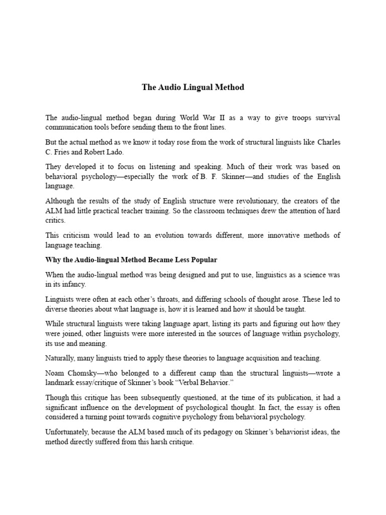 Language Teaching Evolution | PDF | Learning | Cognition