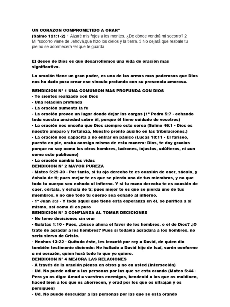 Un Corazon Comprometido a Orar | PDF | Oración | Creencia religiosa y doctrina