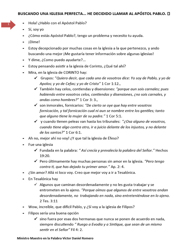 Reflexiones sobre la iglesia perfecta | PDF | Iglesia cristiana | Pablo ...