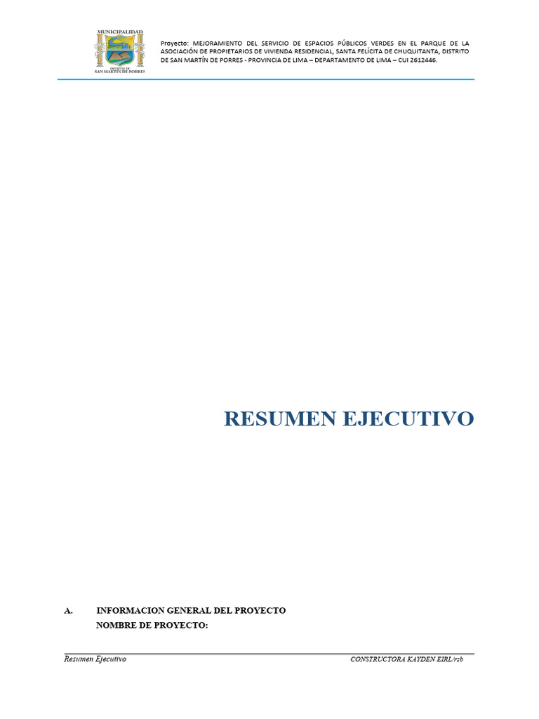 02.01. - Res. Ejec. Santa Felicita - VE - 01 | PDF | Lima | Presupuesto