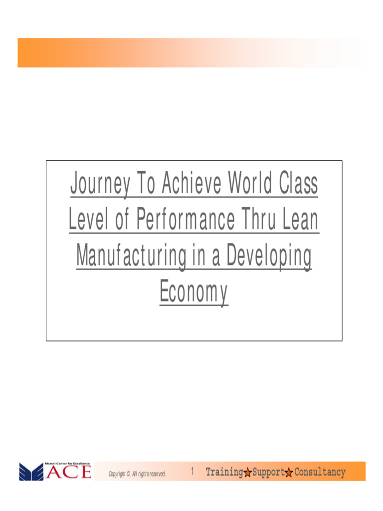 Case Study - Maruti ACE | PDF | Lean Manufacturing | Production And Manufacturing