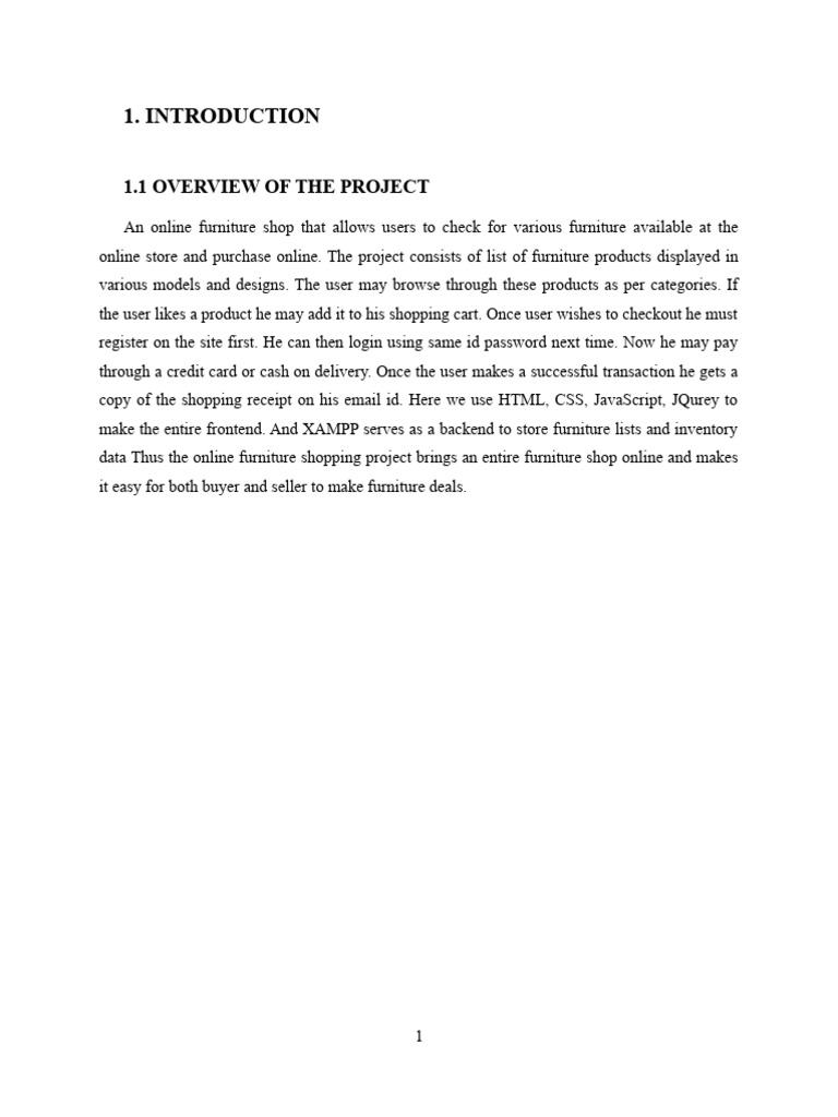 Furniture Management System Project Report1 | PDF | Databases | Microsoft Sql Server