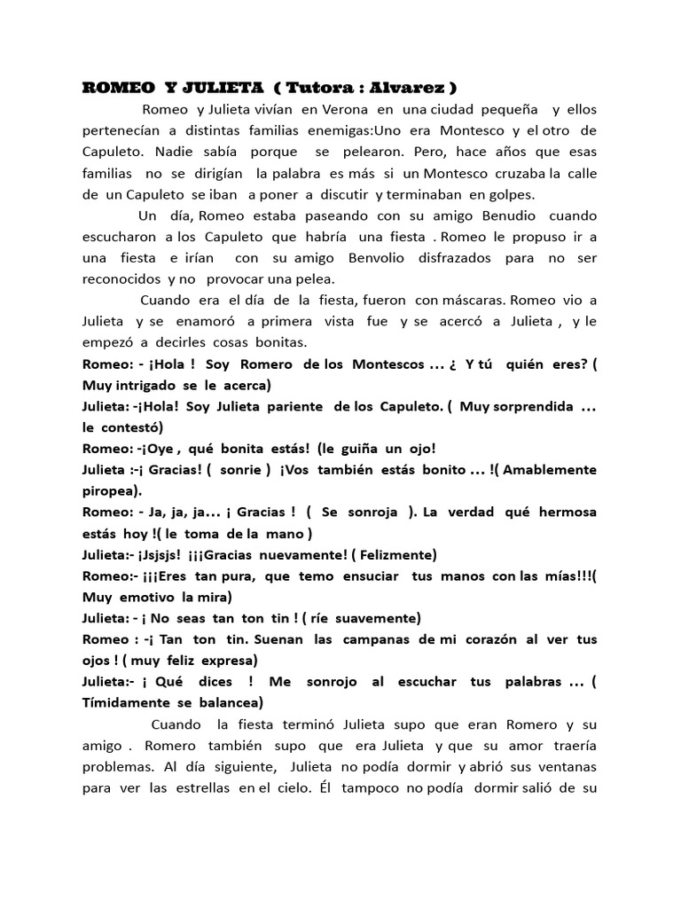Romeo y Julieta | PDF | Romeo y Julieta