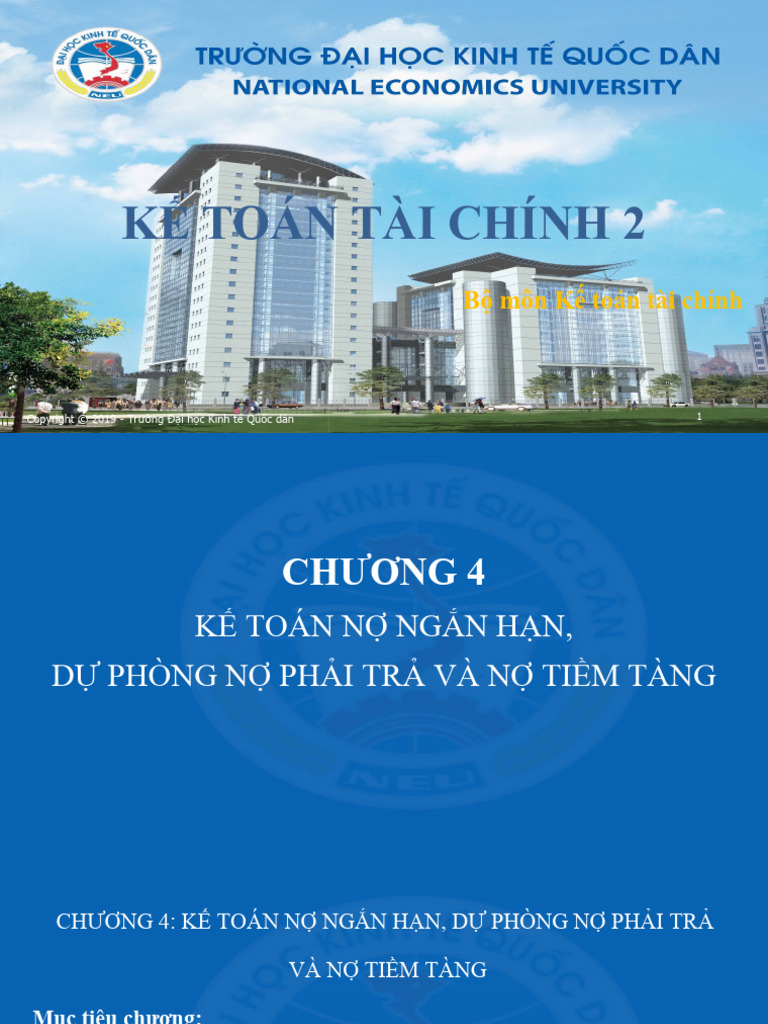 KTTC2 - Slides Chương 4 - Kế Toán Nợ Ngắn Hạn | PDF