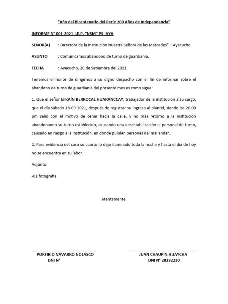 CARTA N NSM | PDF CARTA N NSM | PDF