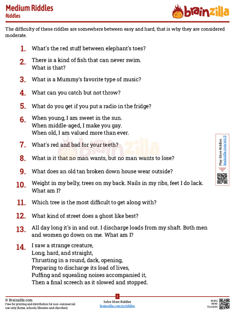 Medium Riddles | PDF