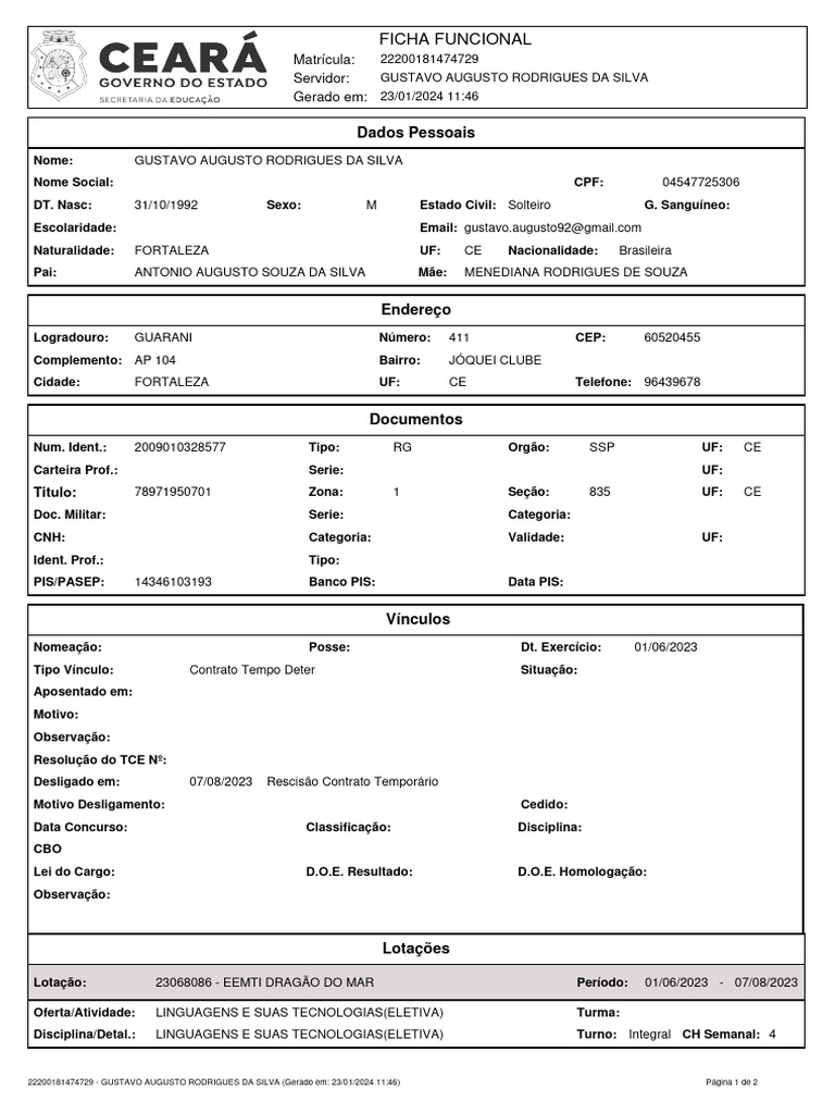 FichaFuncional-22200181474729 (1) - Mesclado | PDF | Brasil