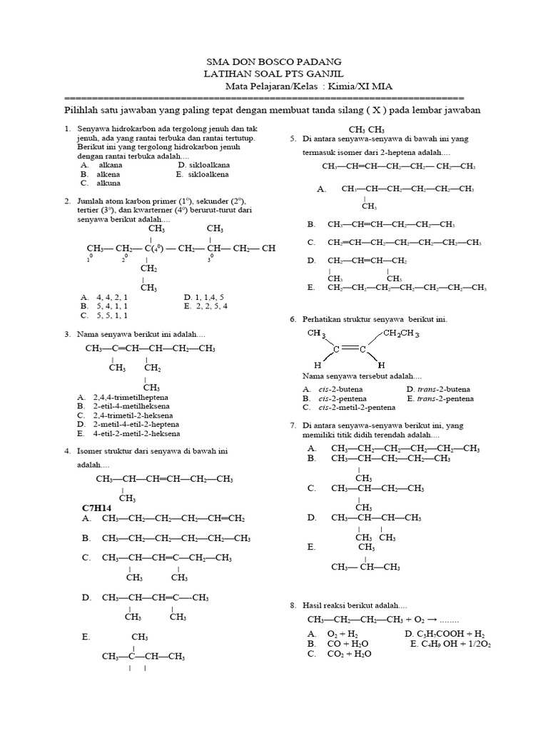 Latihan Soal Pts Ganjil | PDF