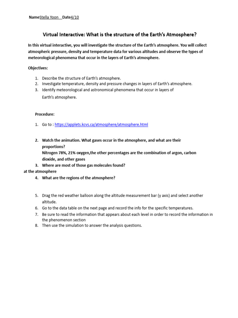 GaEul (Stella) Yoon - Atmosphere Interactive | PDF | Atmosphere Of ...