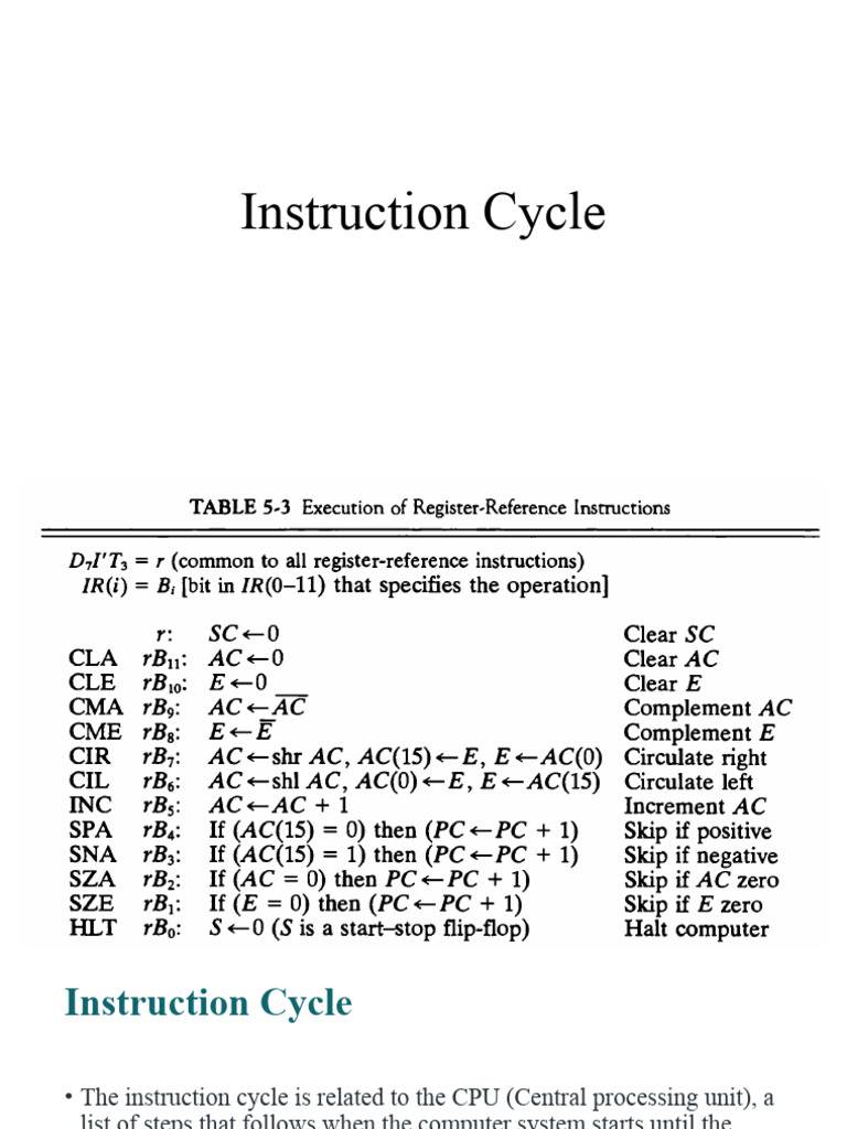 Instruction Cycle Phases in CPU Execution | PDF