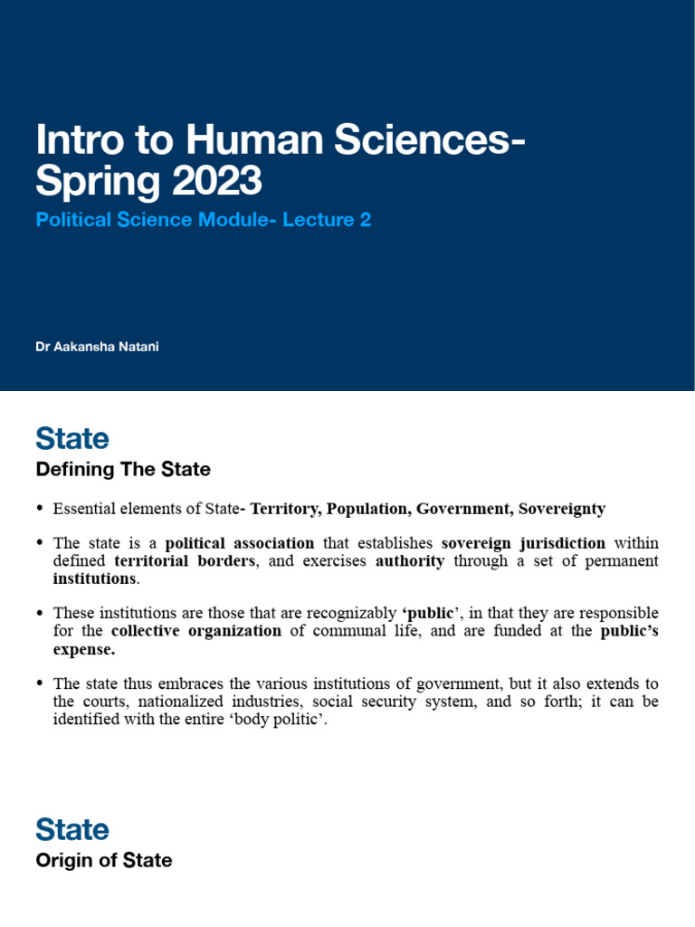 Lecture2 PolSc | PDF | Equal Opportunity | State (Polity)
