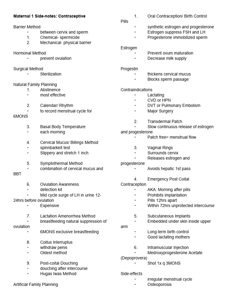Contraceptives | PDF | Birth Control | Combined Oral Contraceptive Pill
