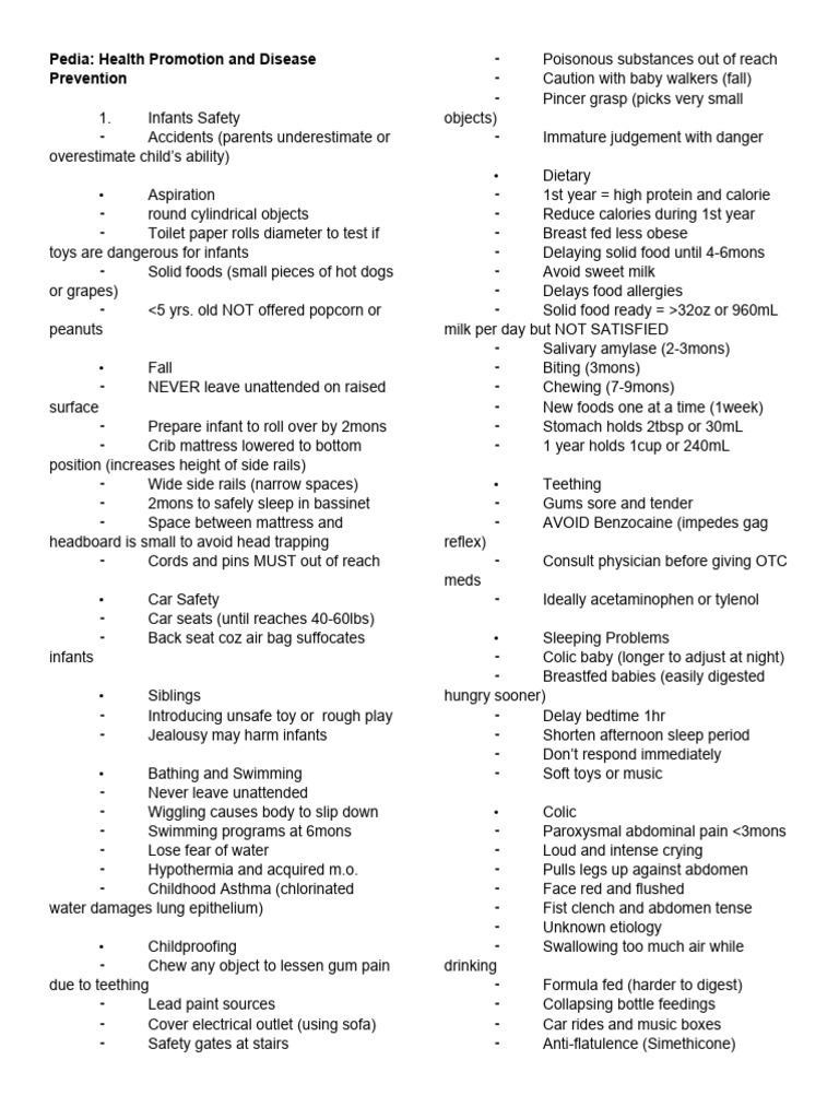 Health Promotion and Disease Prevention | PDF | Infants | Breastfeeding