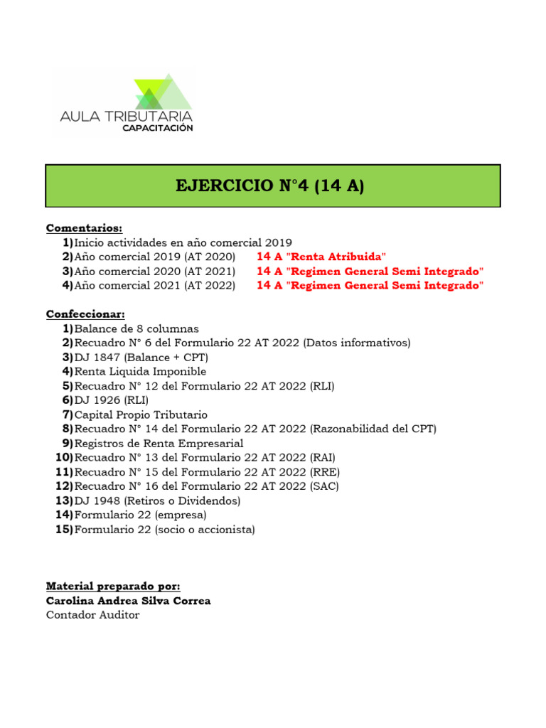 Ejercicio #4 Ex 14 A + 14 A | PDF | Servicios financieros | Contabilidad