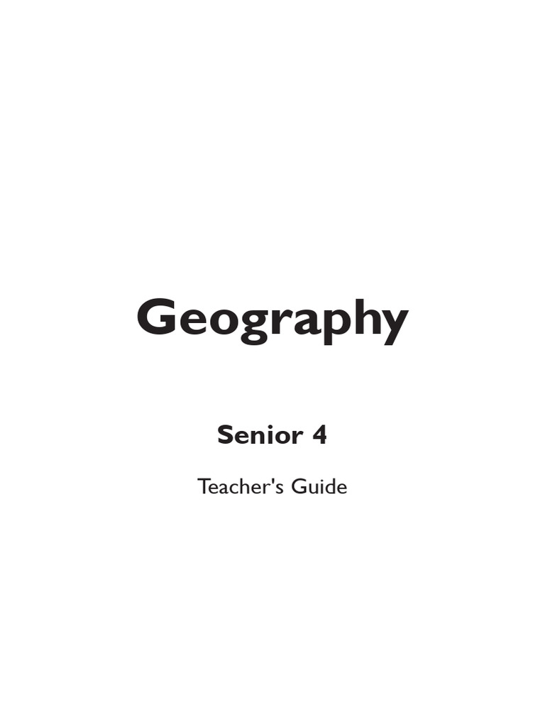 Geography S4 TG | PDF | Educational Assessment | Learning