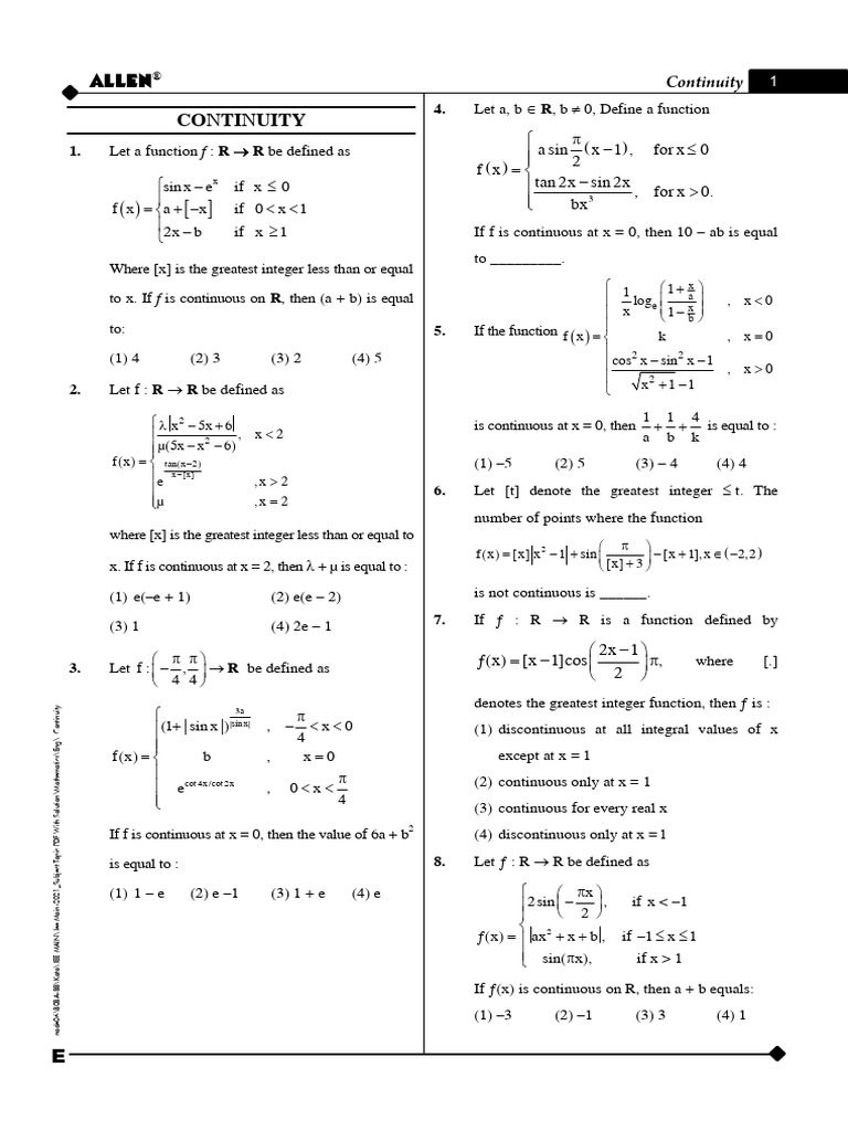 Continuity | PDF | Function (Mathematics) | Mathematics