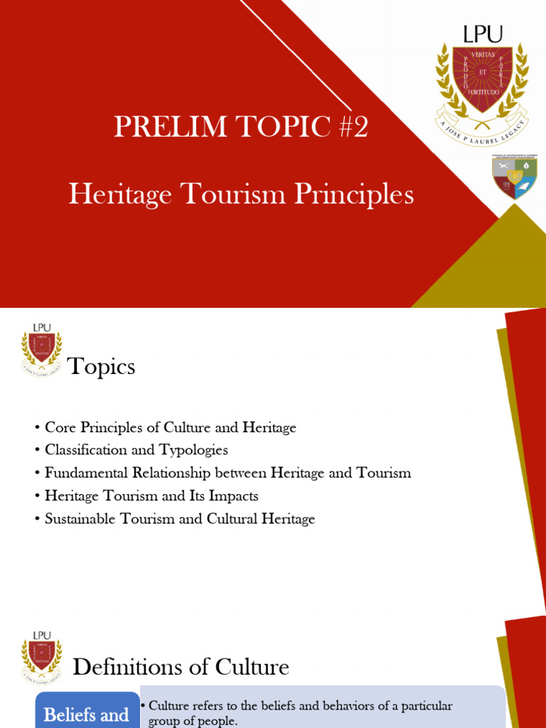 Heritage Tourism Principles | PDF | Cultural Heritage | Tourism