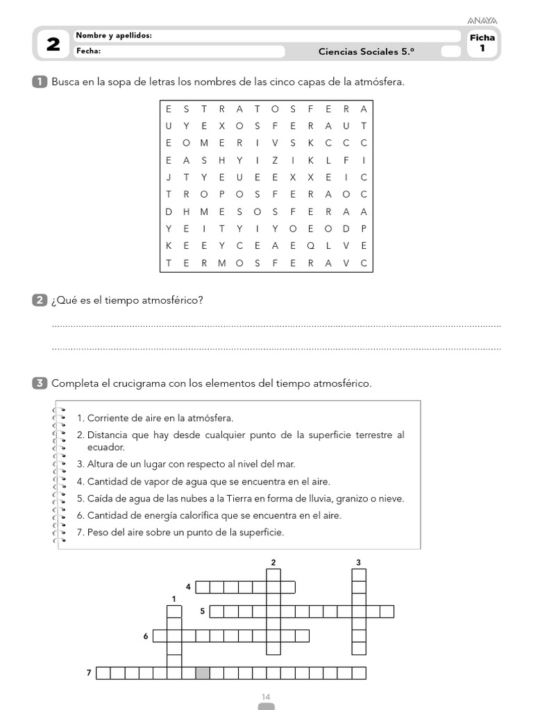 Refuerzo Tema 2 El Clima | Descargar gratis PDF | Clima | Atmósfera