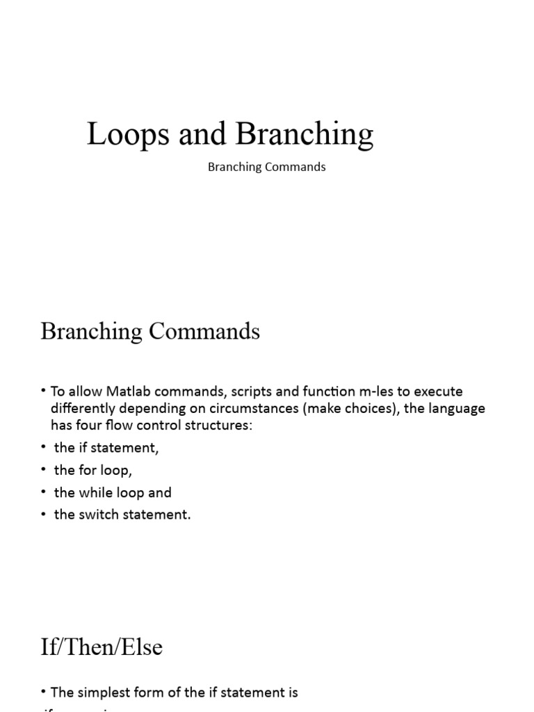 L10-Loops and Branching | PDF | Control Flow | Computer Science