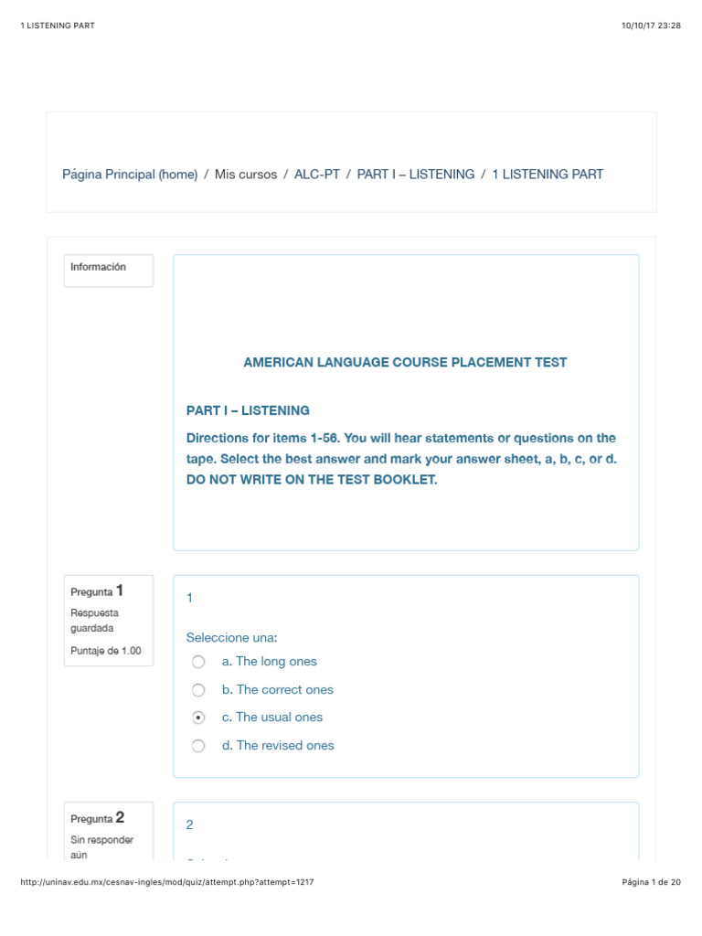 1 Listening Part | PDF