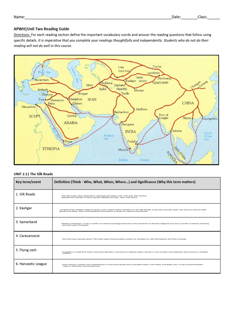 Annotated-2 Unit 2 WHAP AMSCO Reading Notes Guide | PDF | Mongol Empire ...