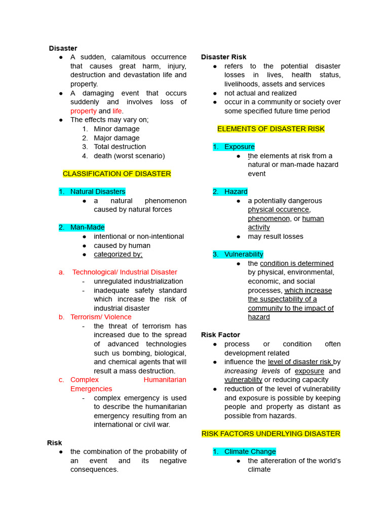 DRRR Reviewer | Download Free PDF | Natural Disasters | Hazards