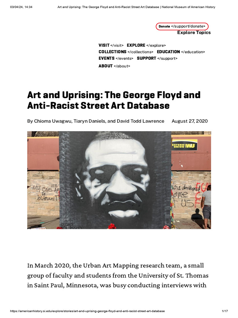 Art and Uprising_ The George Floyd and Anti-Racist Street Art Database _ National Museum of ...