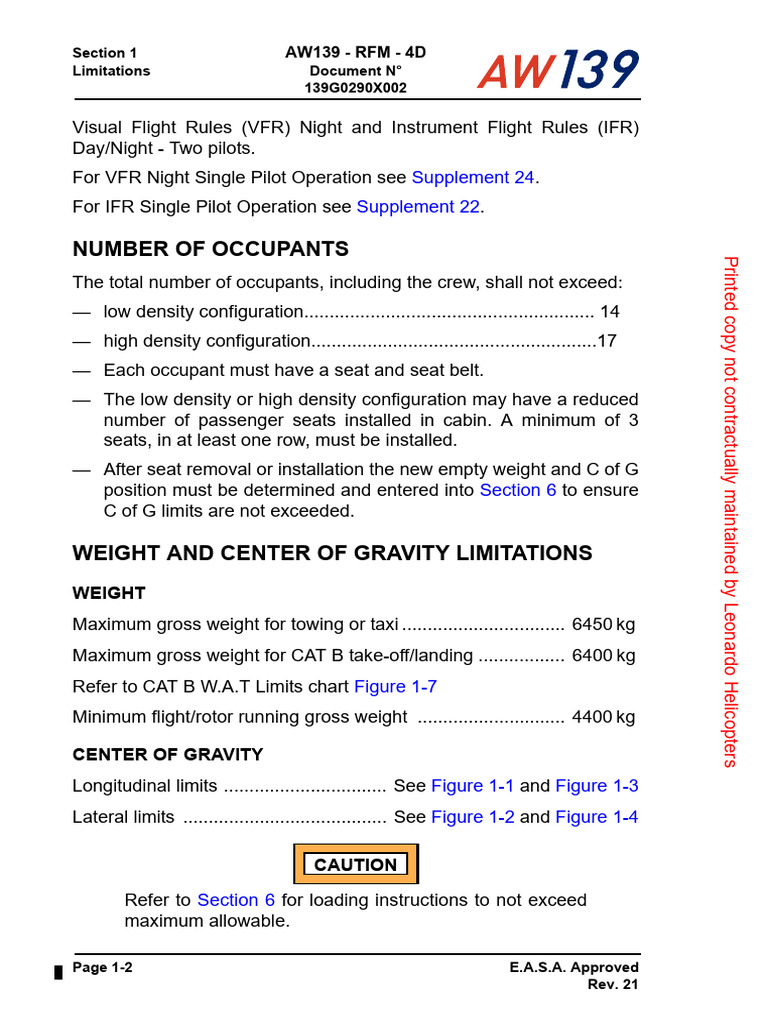 AW139 Envelope | Download Free PDF | Visual Flight Rules | Aerospace ...