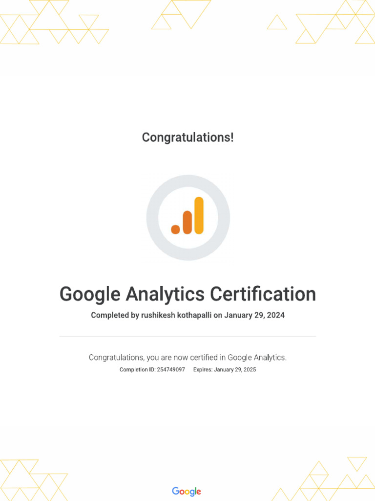 Google Analytics Certification | PDF