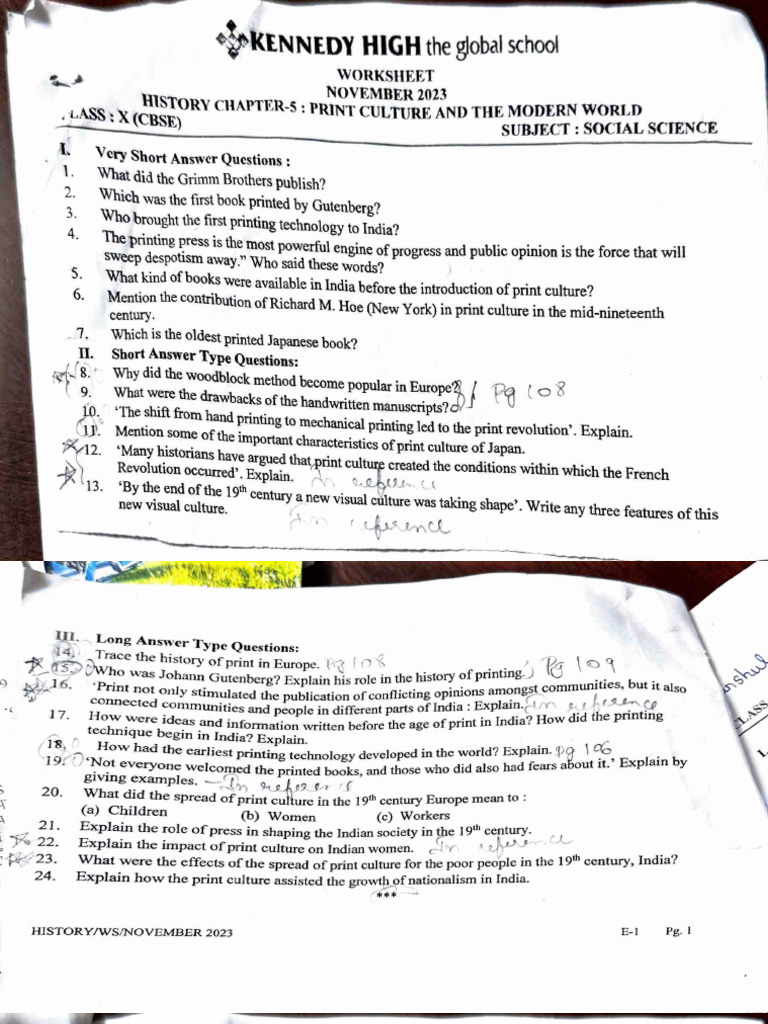 Social Science WS | PDF