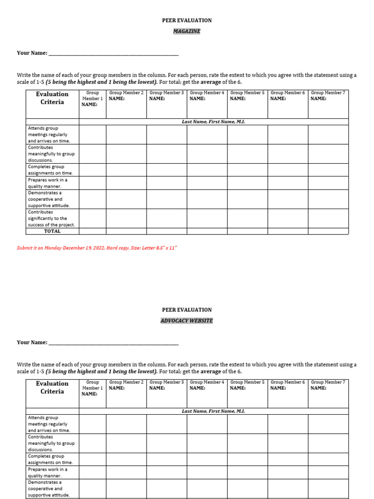 E Tech Peer Eval | PDF