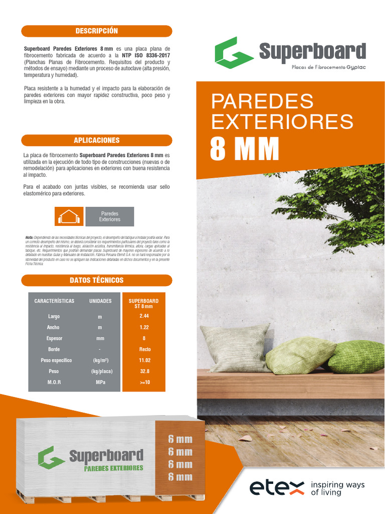 FICHA TECNICA SUPERBOARD 8mm | PDF | Ventilación (Arquitectura)