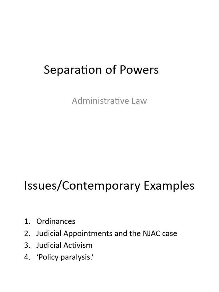 Separation of Powers 2 | PDF | Separation Of Powers | Government Of India