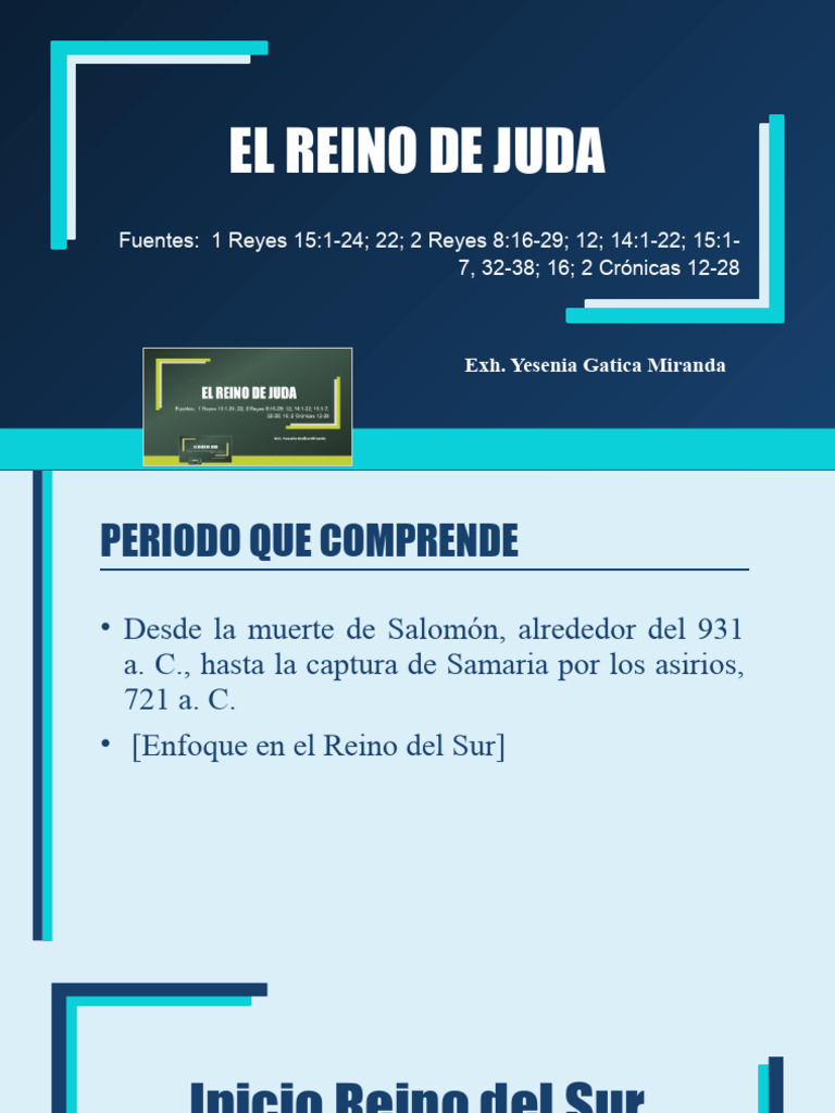 Clase 2 El Reino de Juda | PDF | Libros de reyes | Reyes del antiguo israel