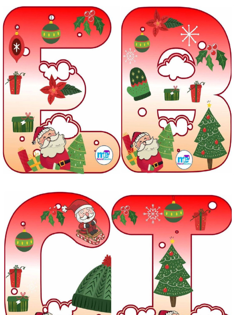 Letras Diciembre Bonitas | PDF