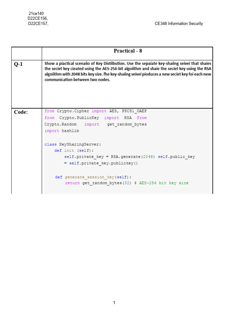 IS_P8 | PDF | Encryption | Public Key Cryptography