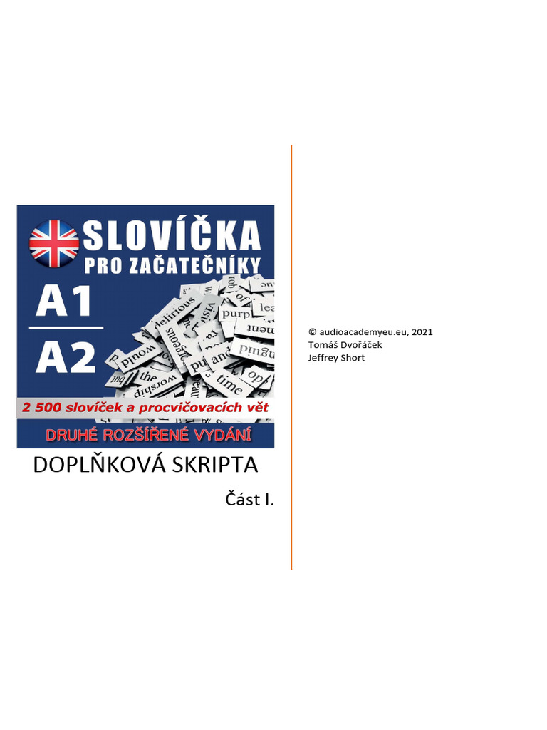 V 2 Audioacademyeu Skripta Anglictina Slovicka A1 A2 01 | PDF