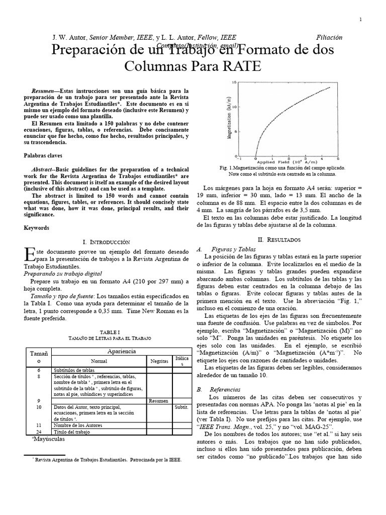 Plantilla IEEE | PDF | Ecuaciones | Notación