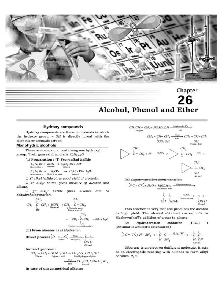 alcohol, phenol and ether | PDF