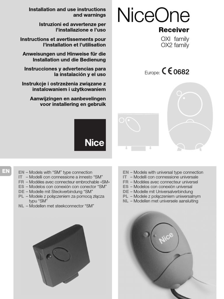 Notice Nice Oxi Ox2 Ox2fm | Download Free PDF | Relay | Power Supply