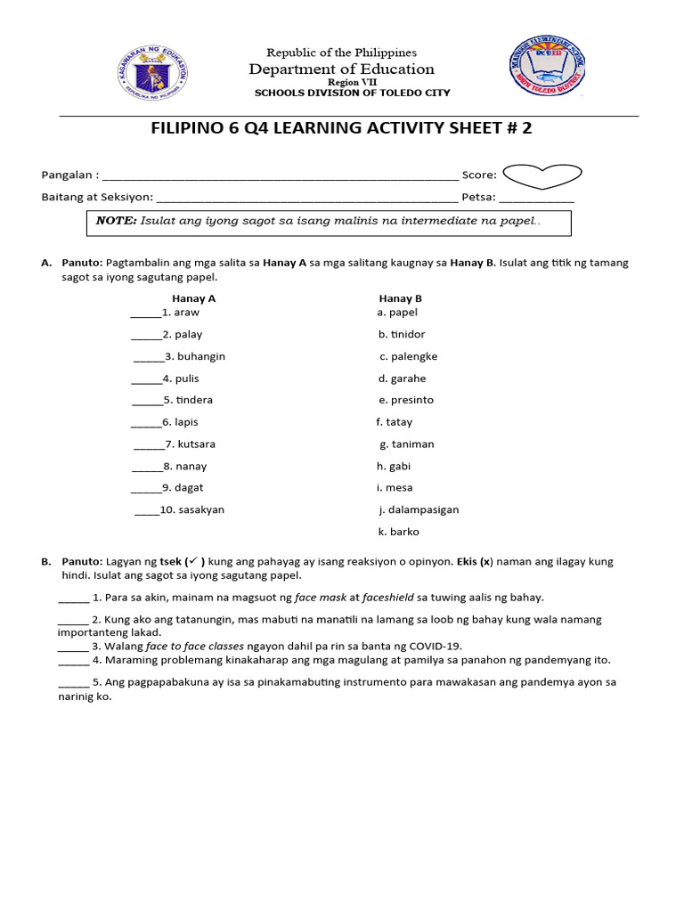 LAS-Q4.FIL6.M2 | PDF