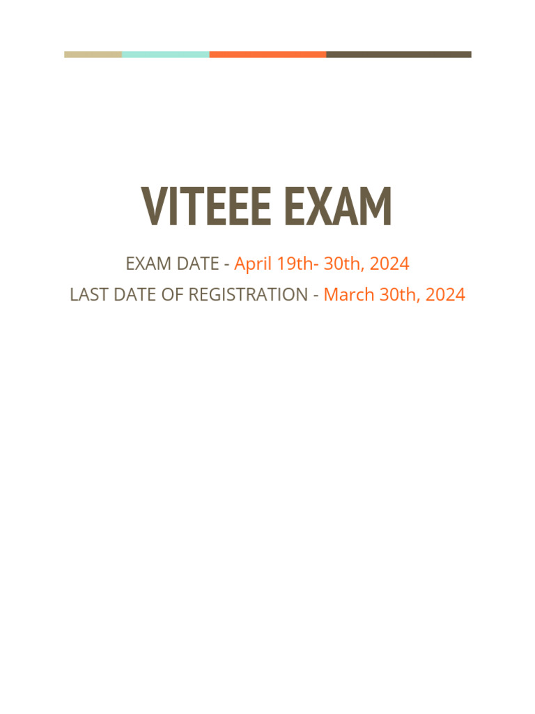 VITEEE 2024: Key Chapters & Syllabus | PDF