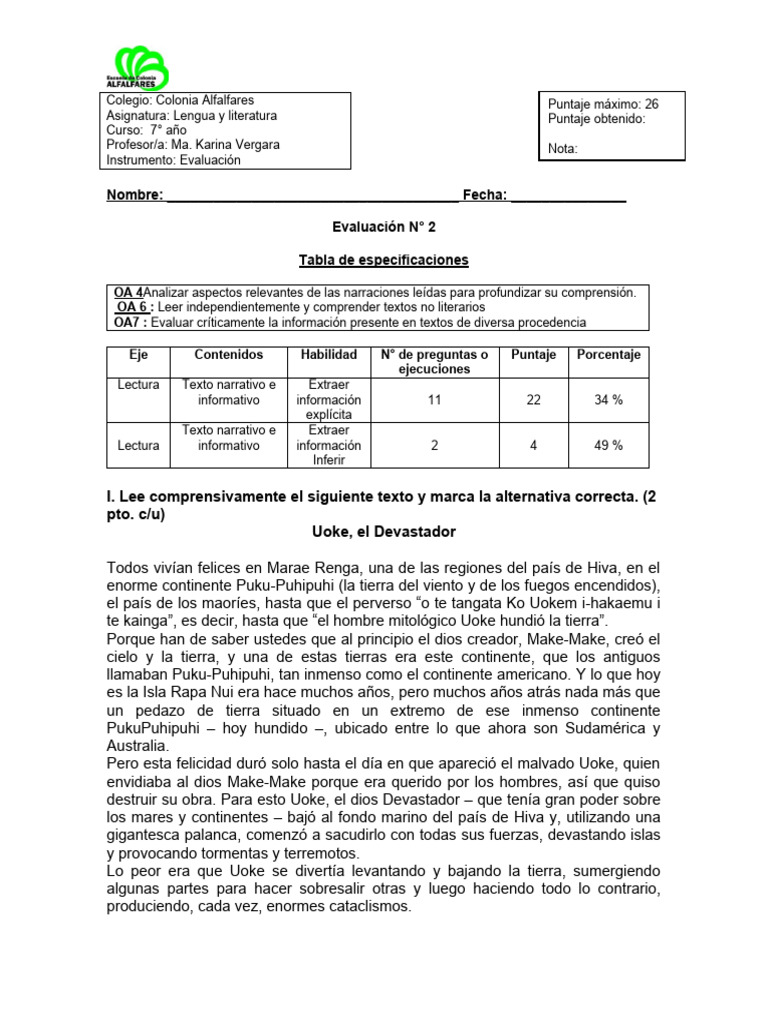 7° Prueba 1 | PDF | Semáforo