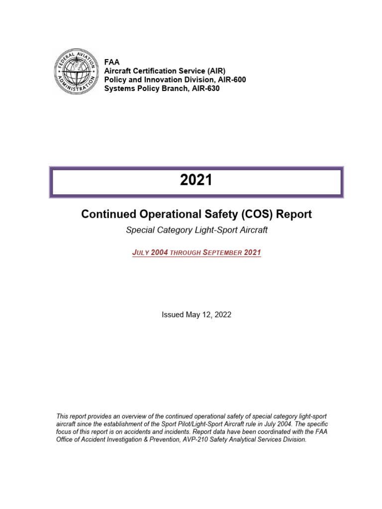 2021 Slsa Cos | PDF | Aircraft | Transport