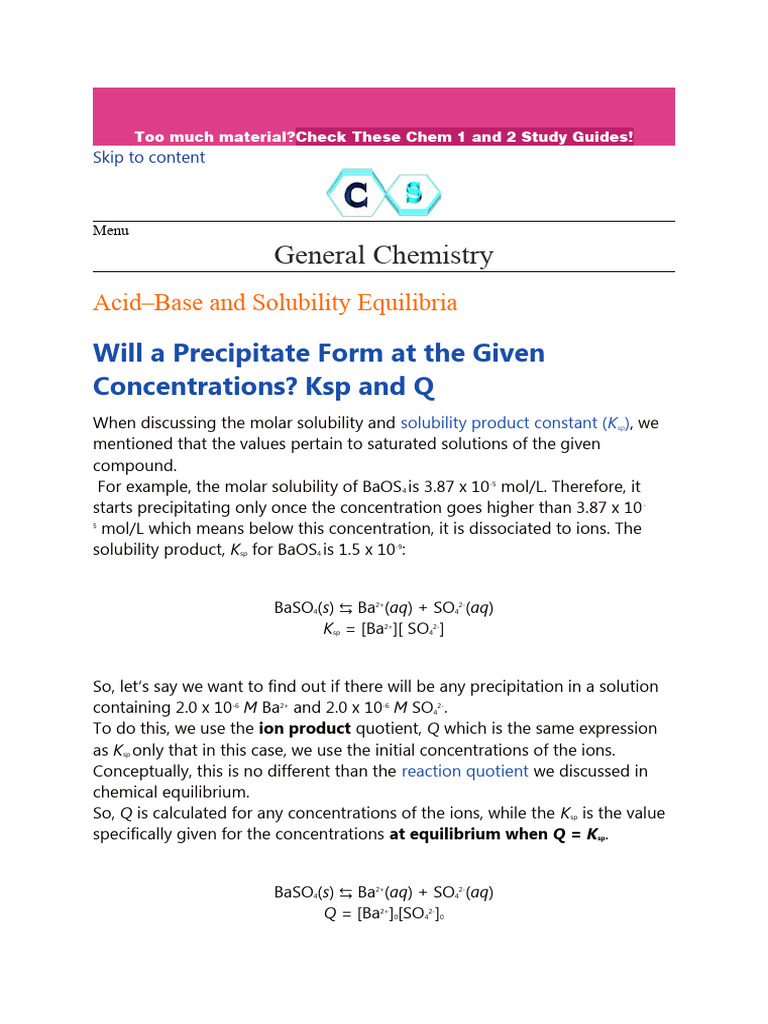 The Chemistry of Formation of Precipitate | PDF | Solubility | Chemistry